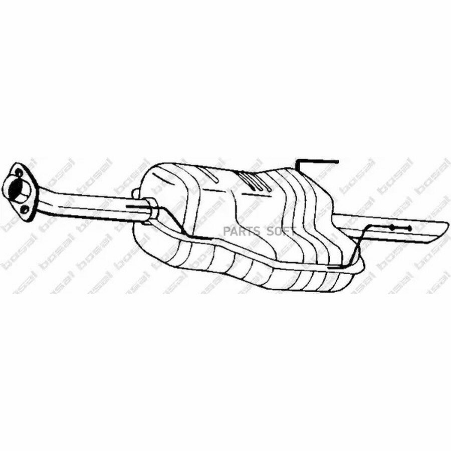 Глушитель OPEL Astra G задняя часть BOSAL от официального дистрибьютора, BOSAL, артикул 185459