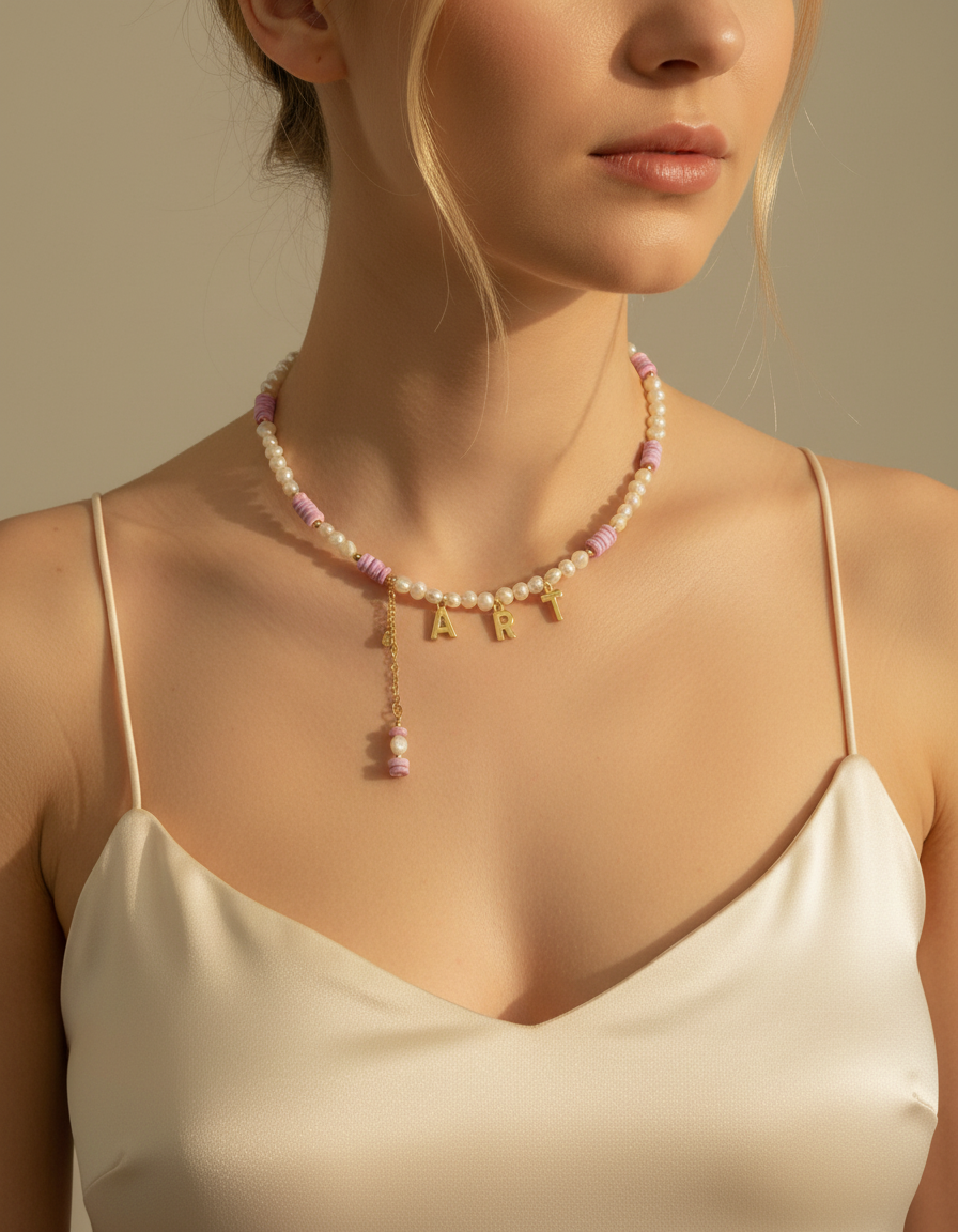 Чокер, жемчуг пресноводный культивированный, ракушка