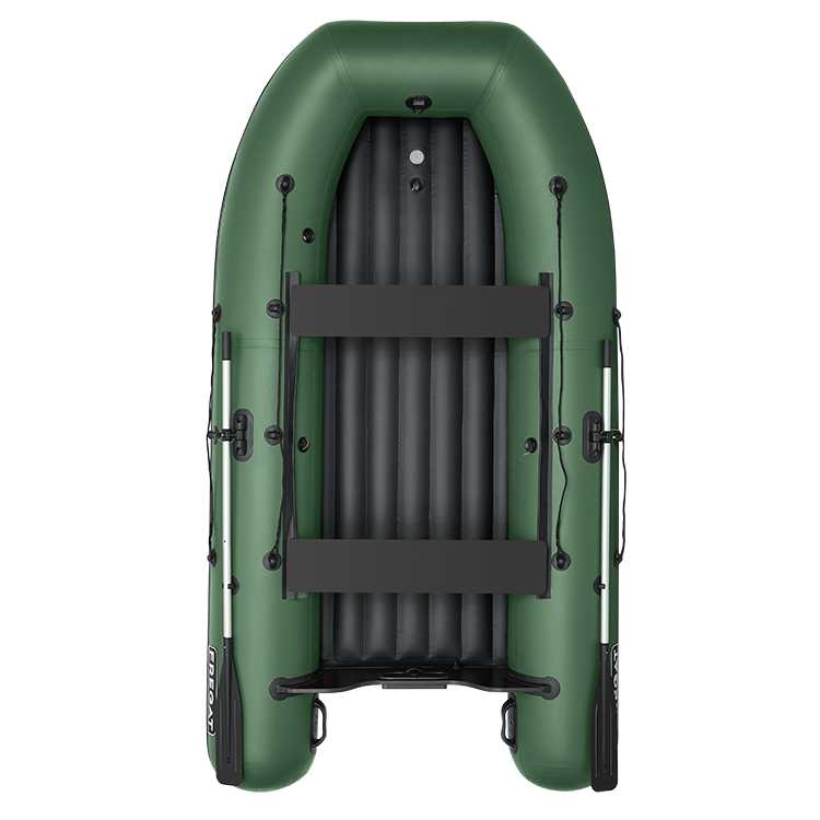 Лодка ПВХ под мотор Фрегат 330 Air (НДНД) с надувным дном Зеленый