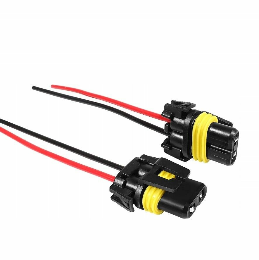 Цоколь, разъём, колодка, фишка соединительная для автомобильных ламп штекер под цоколь HB3/HB4 9005/9006 (2 шт)