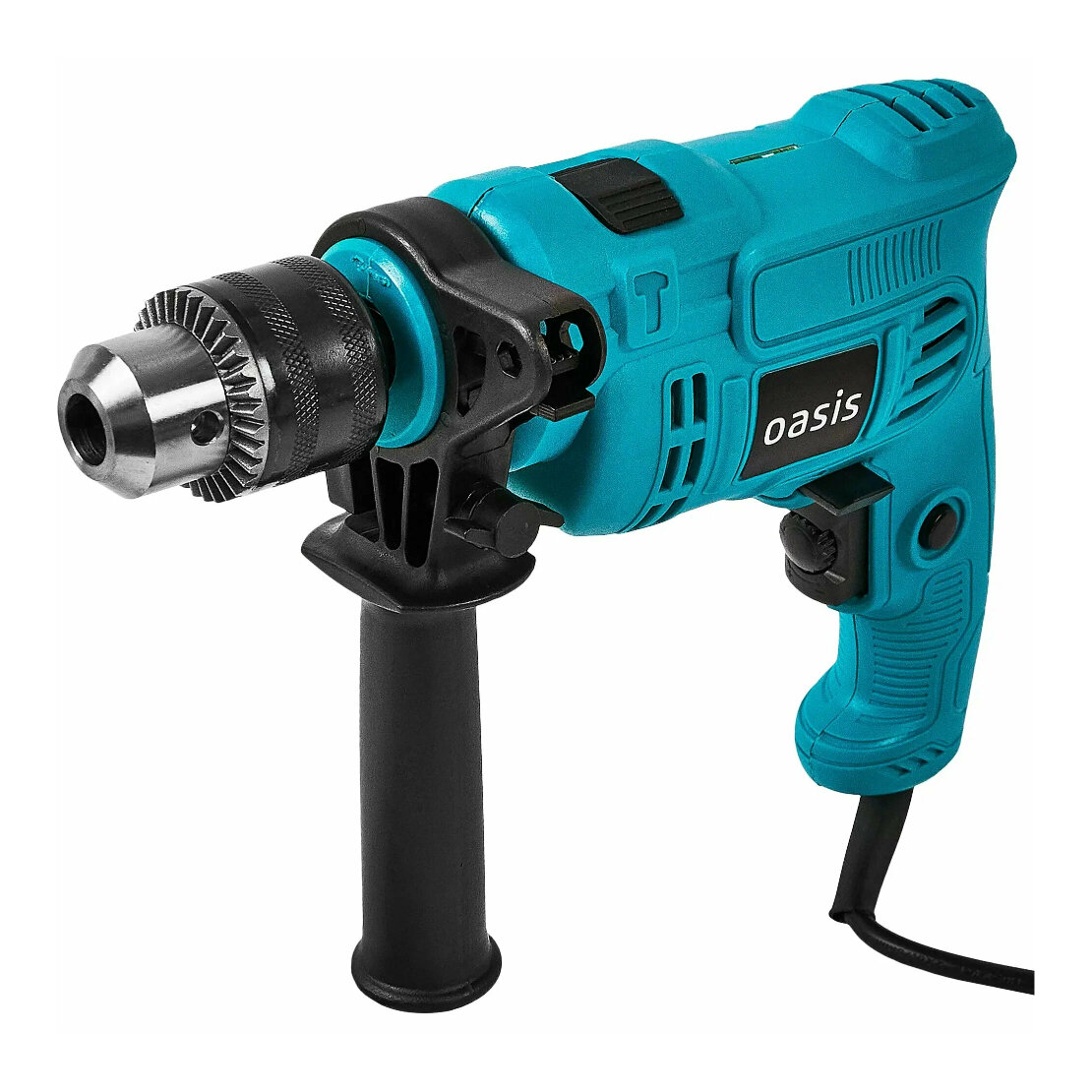 Ударная сетевая дрель Oasis DU-60 (4640039480259), 600 Вт, патрон ключевой, 3800 об/мин, 60800 уд/мин, синий