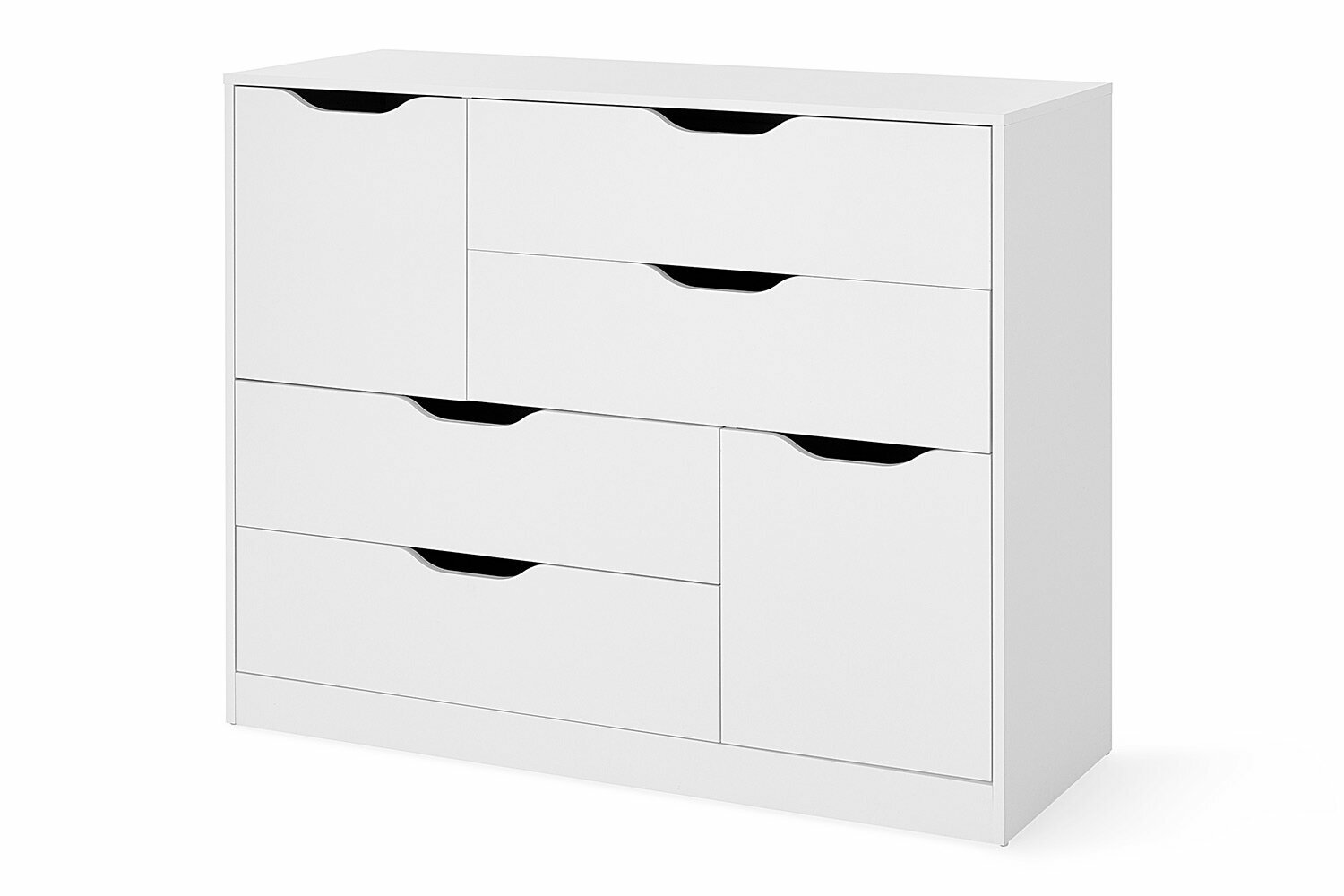 Комод 4 ящика 2 двери Hoff Нордик 120х99,2х44 см, цвет белый гладкий