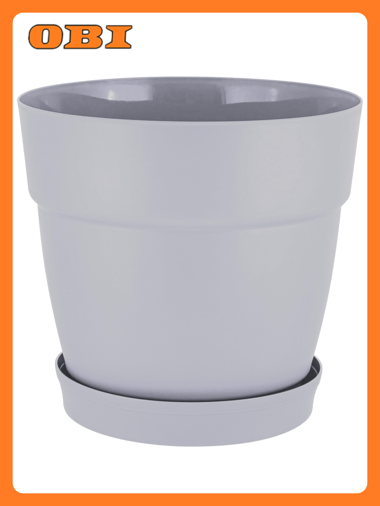 Горшок для цветов INGREEN VILLA DE FIORI, 26л, D380мм,38х38х35,8, на колесиках, утренний туман