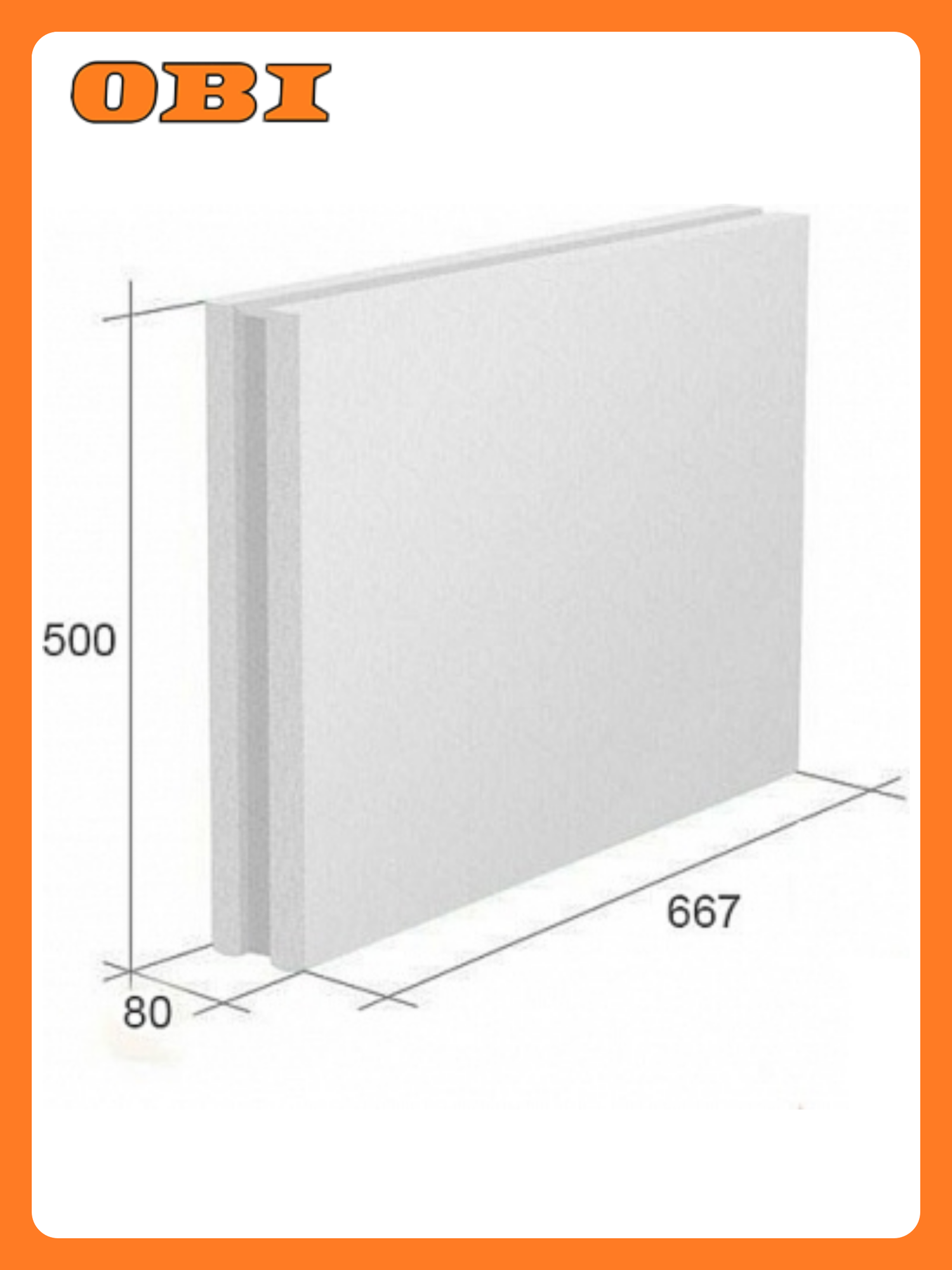 Гипсоплита KNAUF Стандарт, 667х500х80 мм, влагостойкая, негорючая