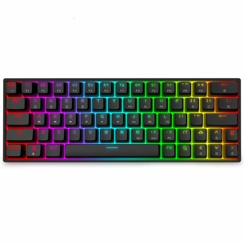 GK64 Механическая клавиатура с RGB подсветкой, Черный - BN