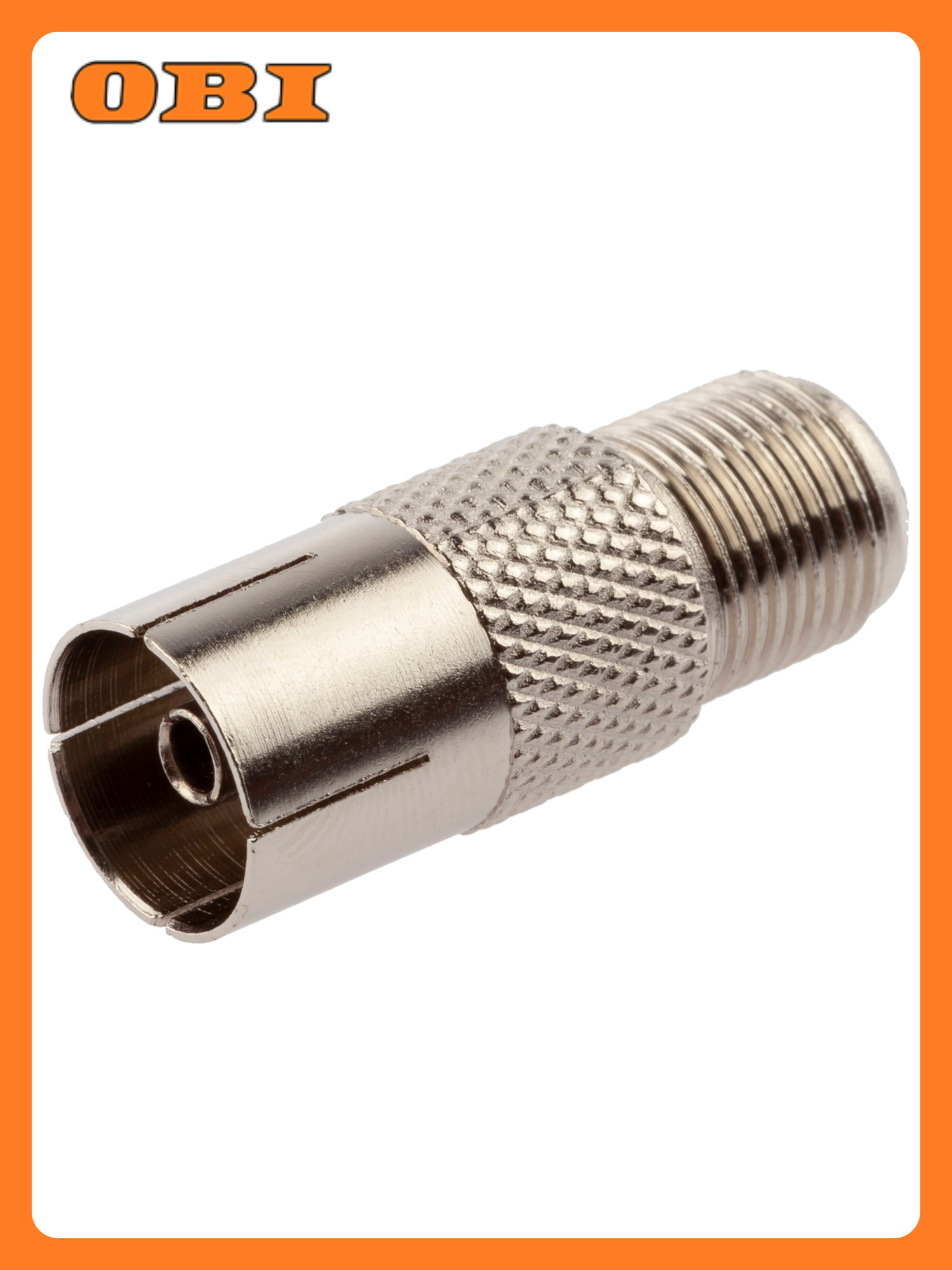 Переходник ERA SIMPLE, F-гнездо, TV-гнездо, серебристый, 1 шт