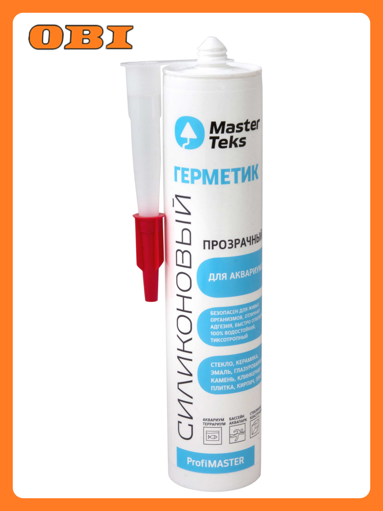 MasterTeks PM герметик силиконовый для аквариумов 290 мл прозрачный
