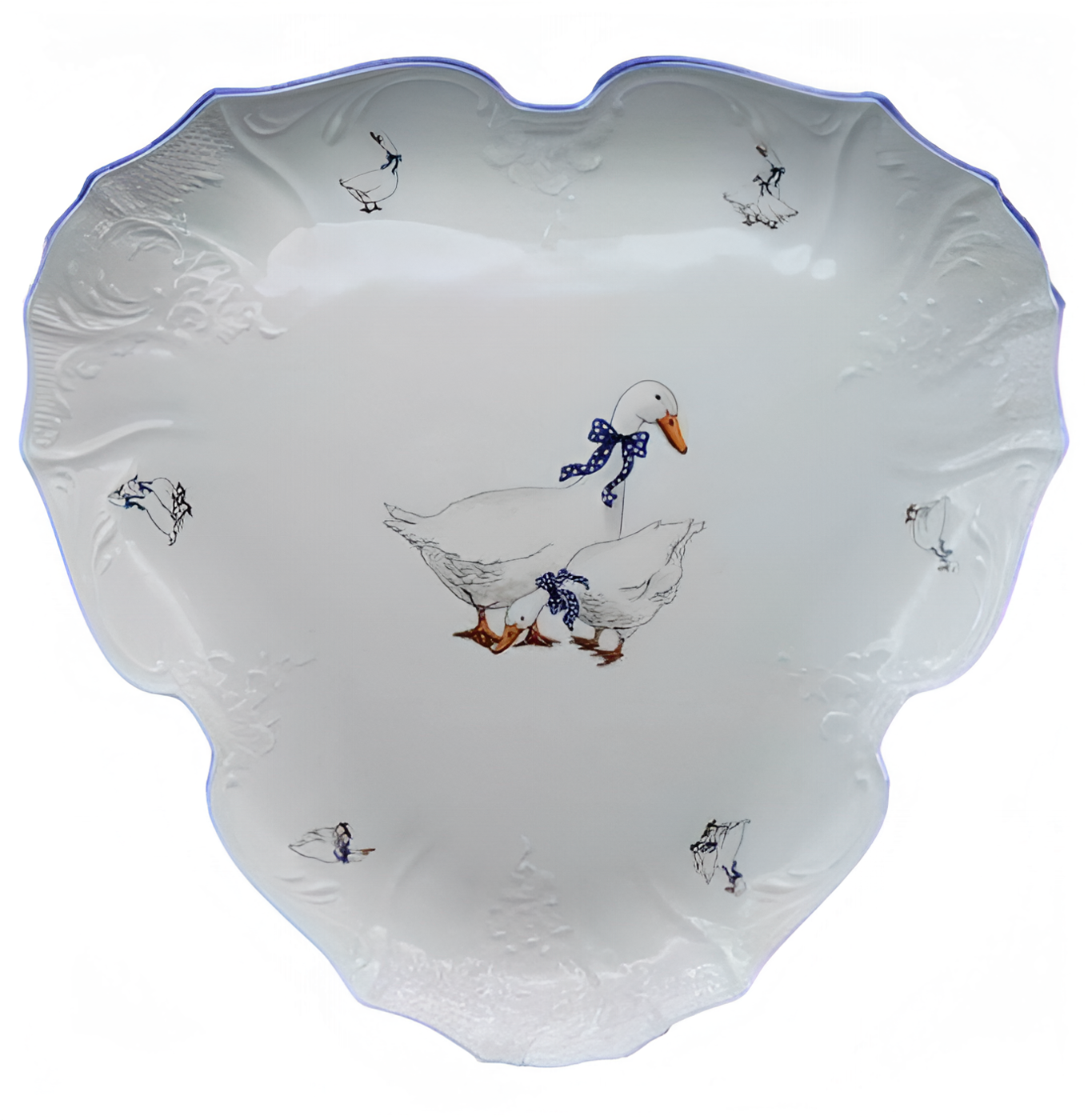 Поднос треугольный 27 см; "Bernadotte", декор "Гуси", Thun/ БТФ1545