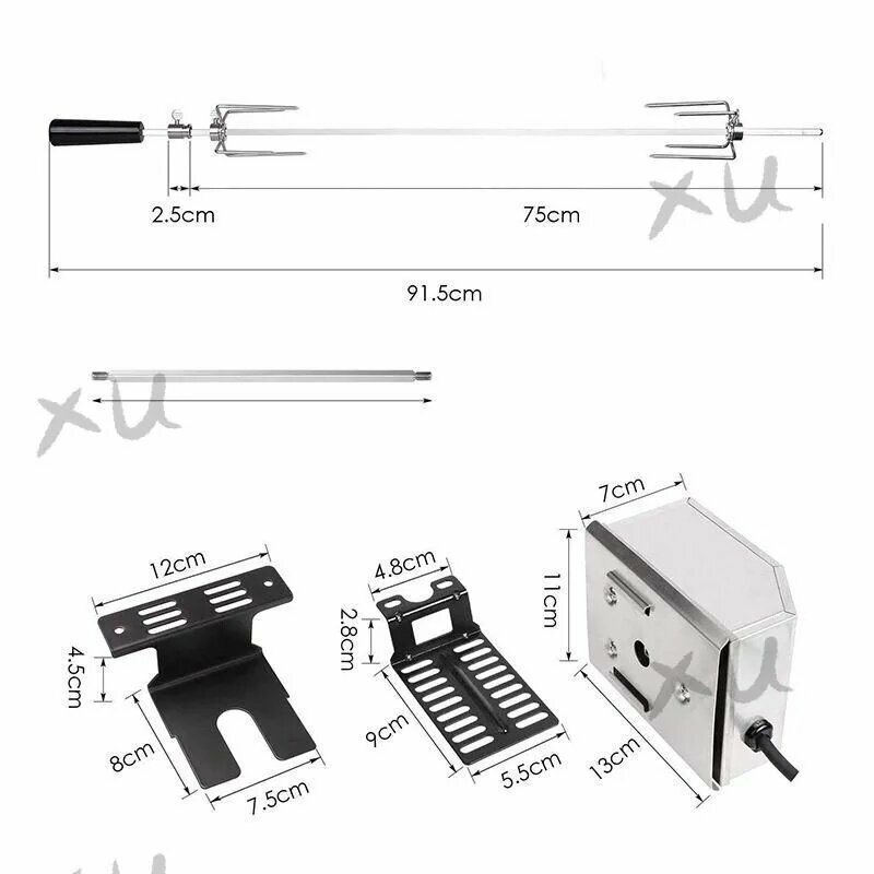 Вертел для гриля с мощным мотором и антипригарным покрытием, для равномерного приготовления мяса на газовом гриле Start Grill Prime Pro 510