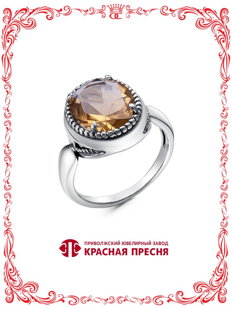 Кольцо, серебро, 925 проба, оксидирование