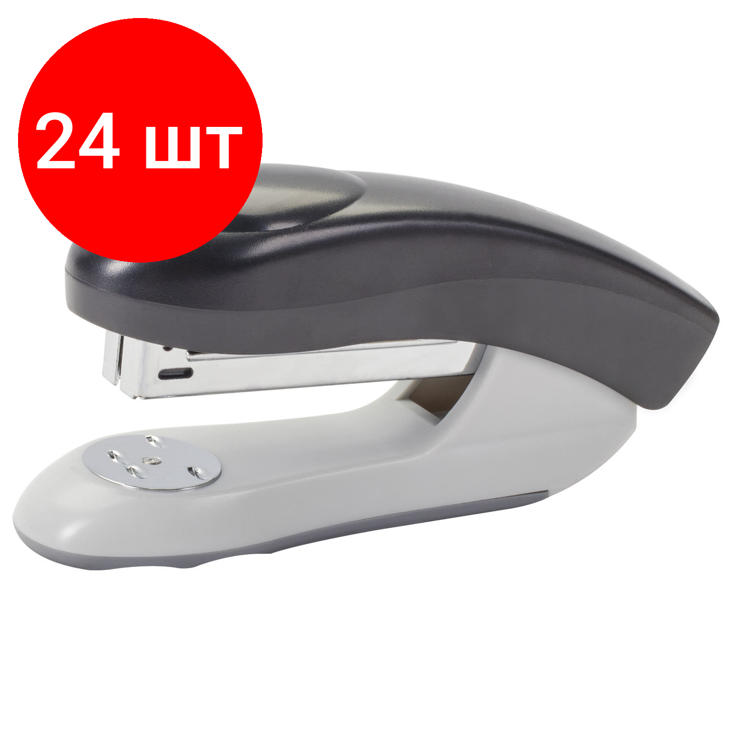 Комплект 24 шт, Степлер №24/6, 26/6 BRAUBERG "Original", до 25 листов, черный, 222533