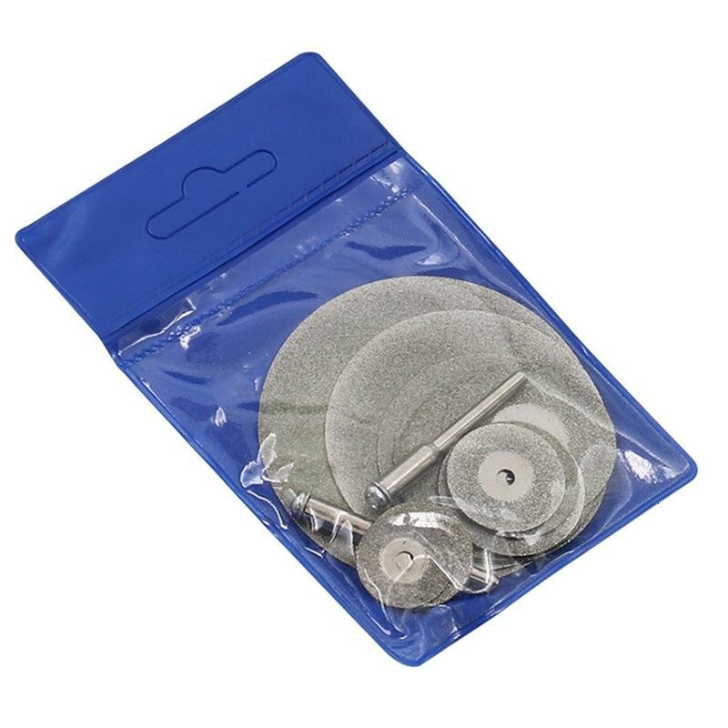 Диски отрезные 10 шт. с оправкой, 16-60 мм, для камня и стекла