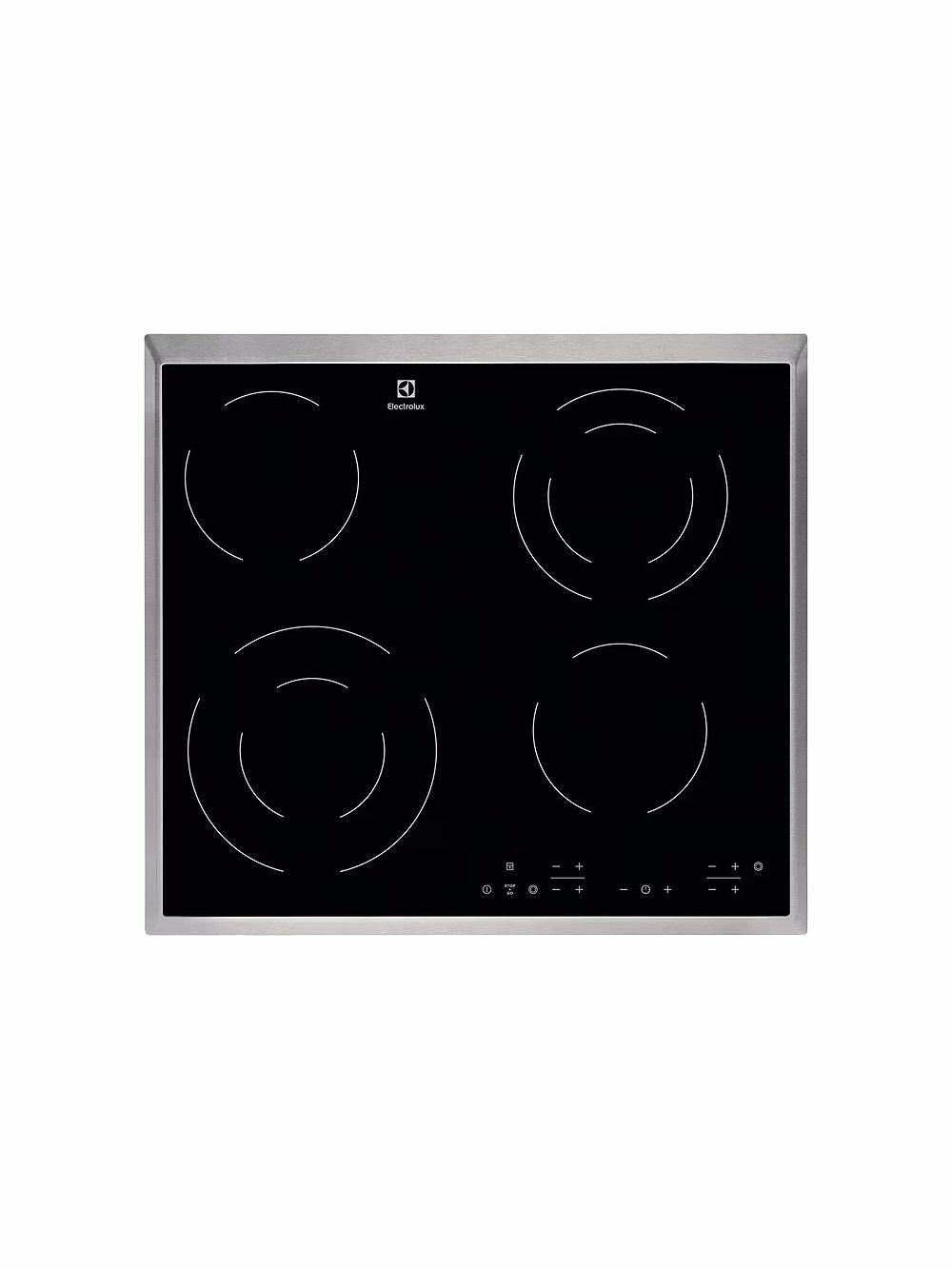 Встраиваемая электрическая варочная поверхность ELECTROLUX EHF6342XOK, 4 конфорки, 2 зоны с расширением, cтеклокерамика