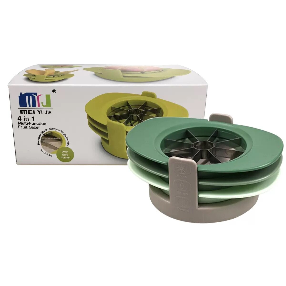 Четырехкомпонентный набор для нарезки яблок, нержавеющая сталь, слайсер для фруктов, набор для нарезки яблок, домашний удалитель сердцевины, разделитель для фруктов
