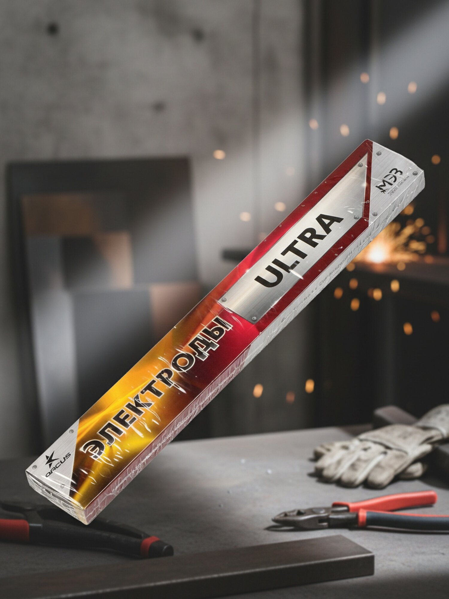 Сварочные электроды МЭЗ МР-3 Ультра 2.5 мм, 1 кг, рутил-целлюлозные, для инвертора и ручной дуговой сварки ММА, Россия