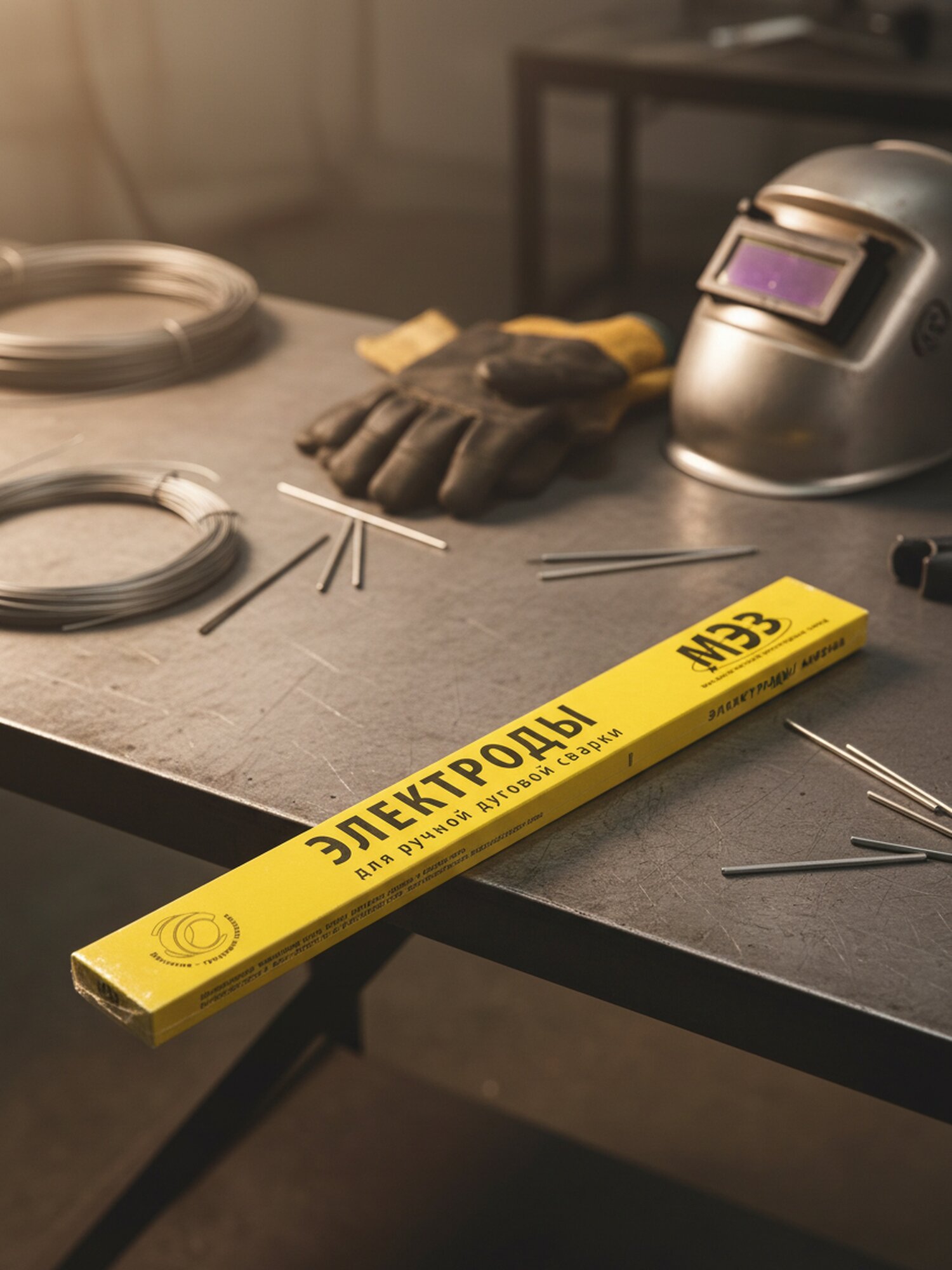 Электроды сварочные МЭЗ МР-3, 4 мм, 1 кг, для ручной дуговой сварки MMA, сталь, смешанное покрытие, коробка Ц0031942