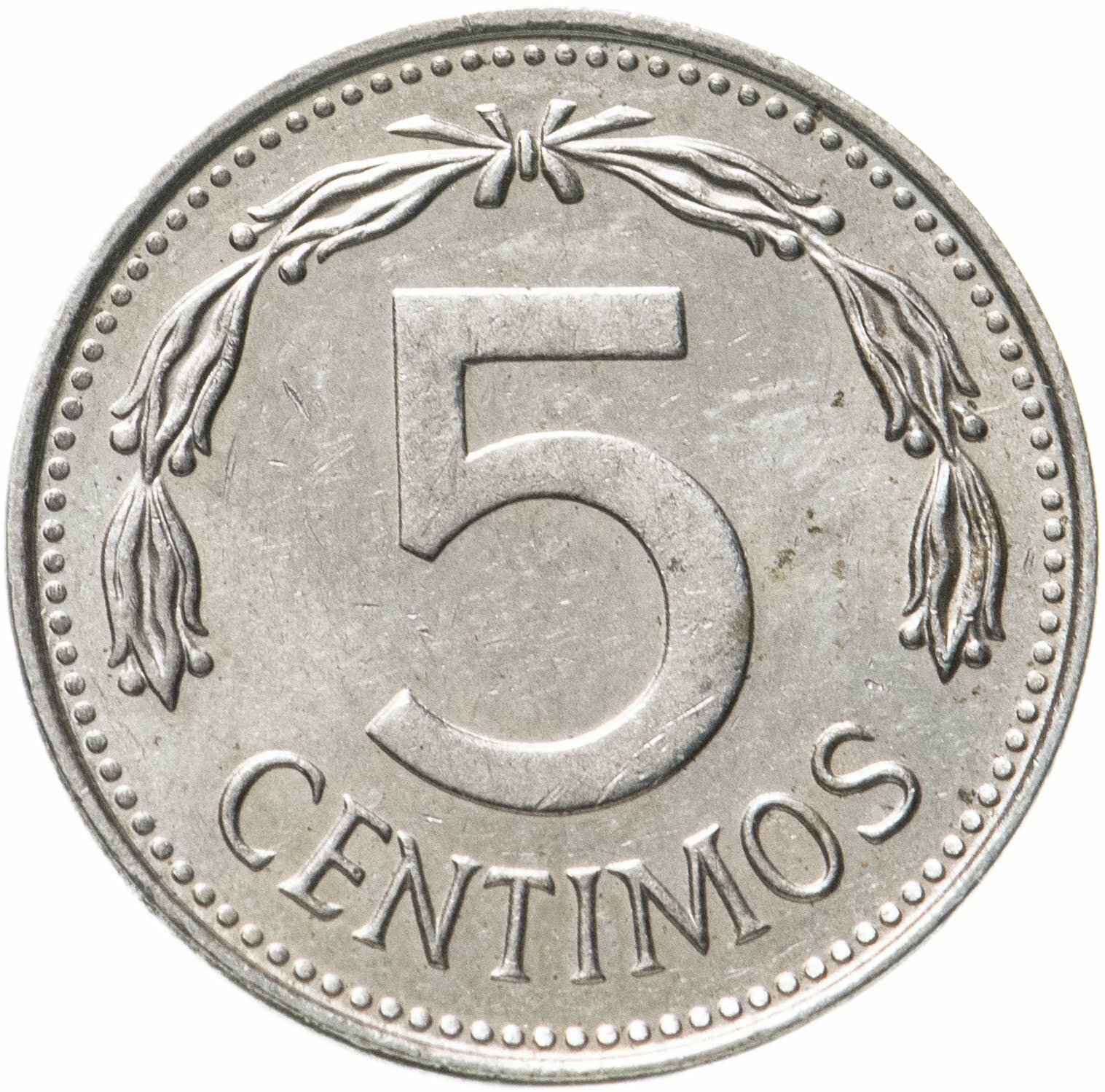 Венесуэла 5 сентимо centimos 1986, Сталь, в сохранности XF