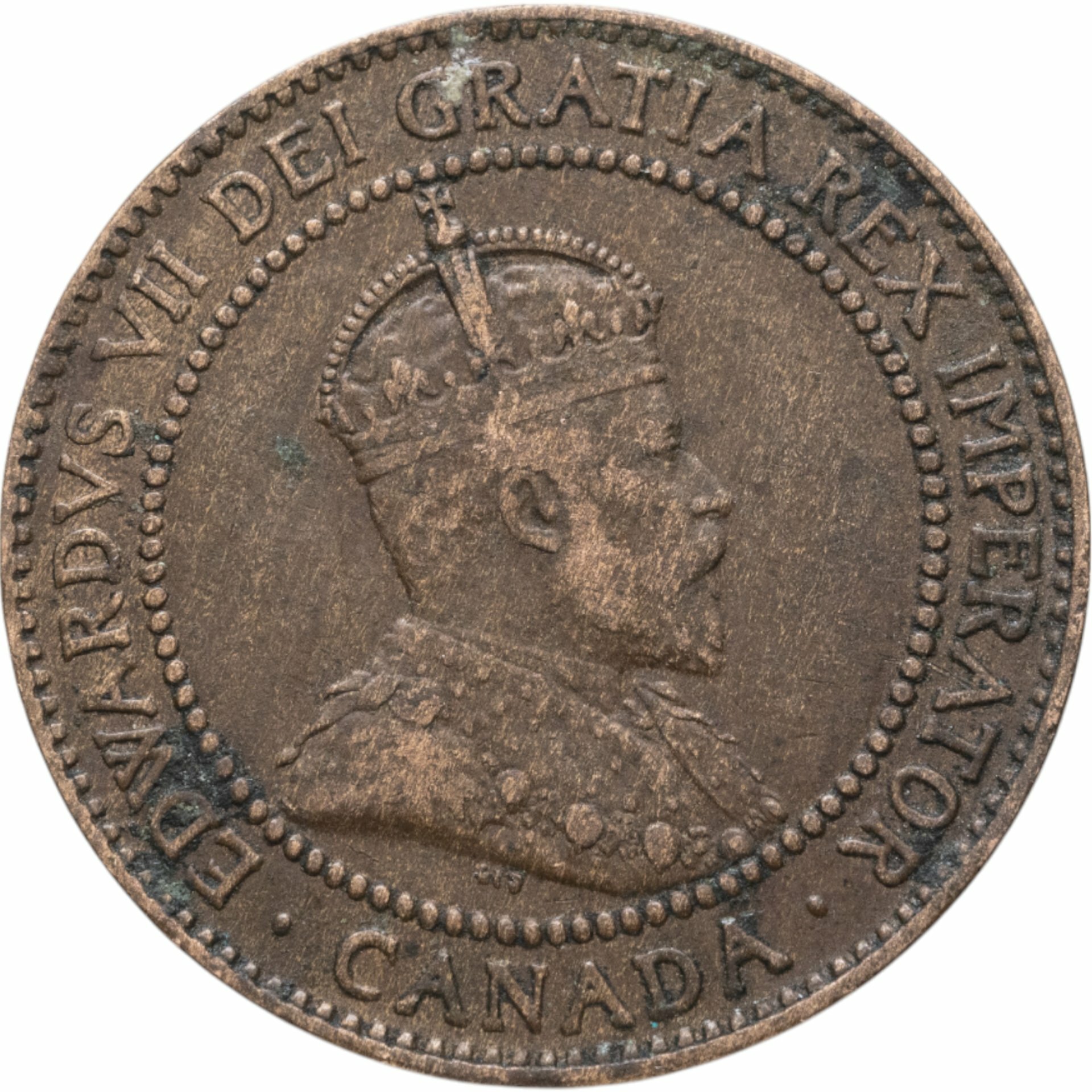 Канада 1 цент cent 1910, Бронза, в сохранности XF