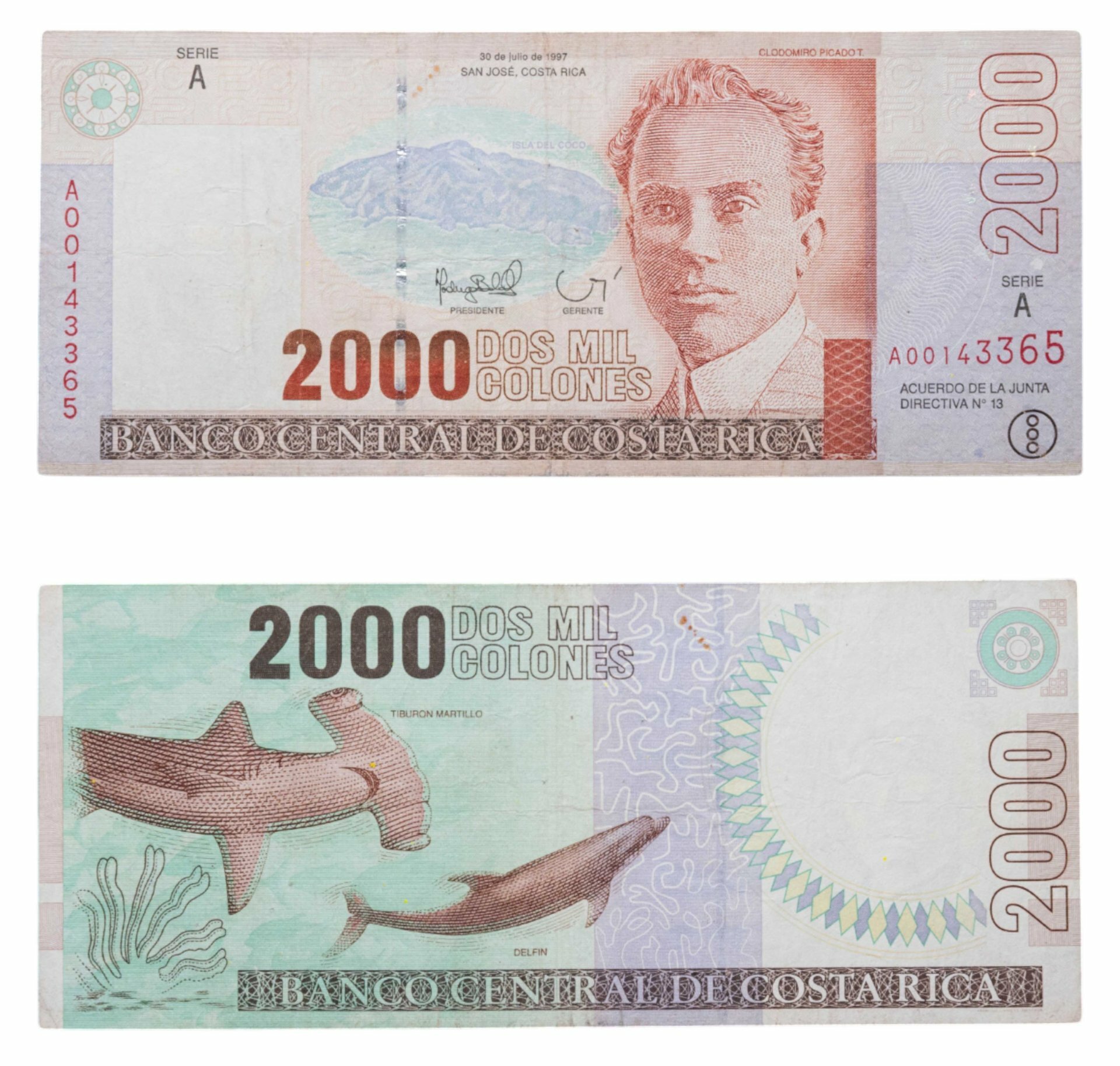 Коста Рика 2000 колон 1997