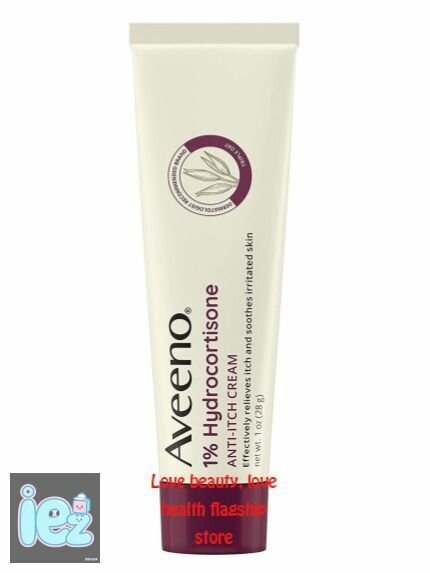 Aveeno 1%-ный мощный противозудный крем, содержащий тройную порцию овсяных хлопьев, алоэ вера и витамин Е, может облегчить экзему, псориаз, укусы насекомых, ядовитого плюща, дуба.