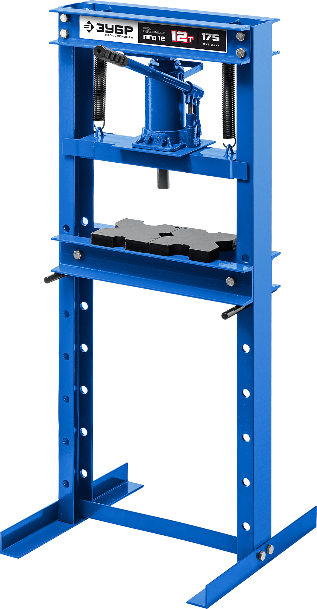 Гидравлический пресс Зубр Профессионал ПГД-12, 43070-12, 12 т, с домкратом