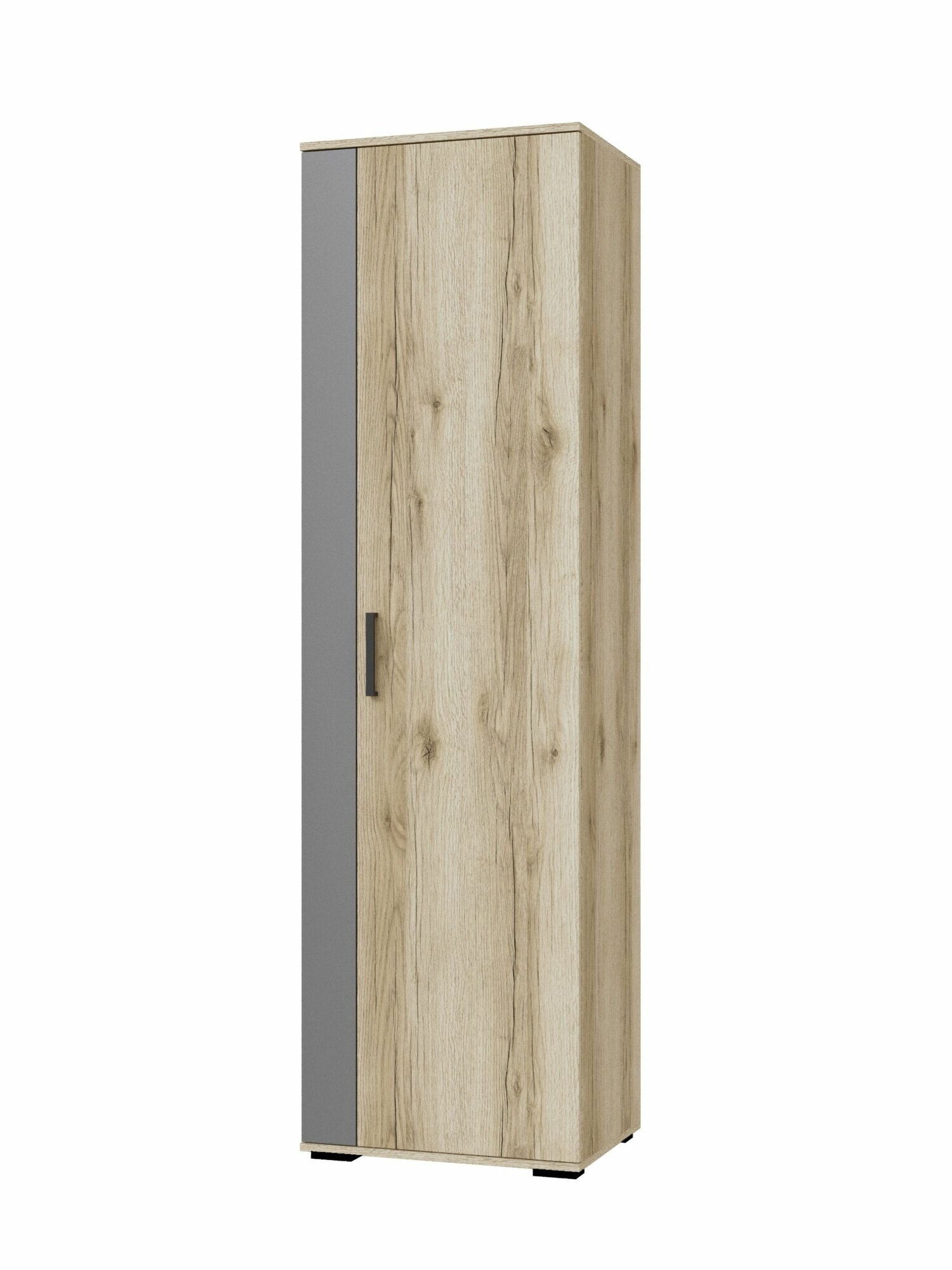 Шкаф платяной Оскар-18 2100х600х470 (дуб делано/графит серый) тэкс
