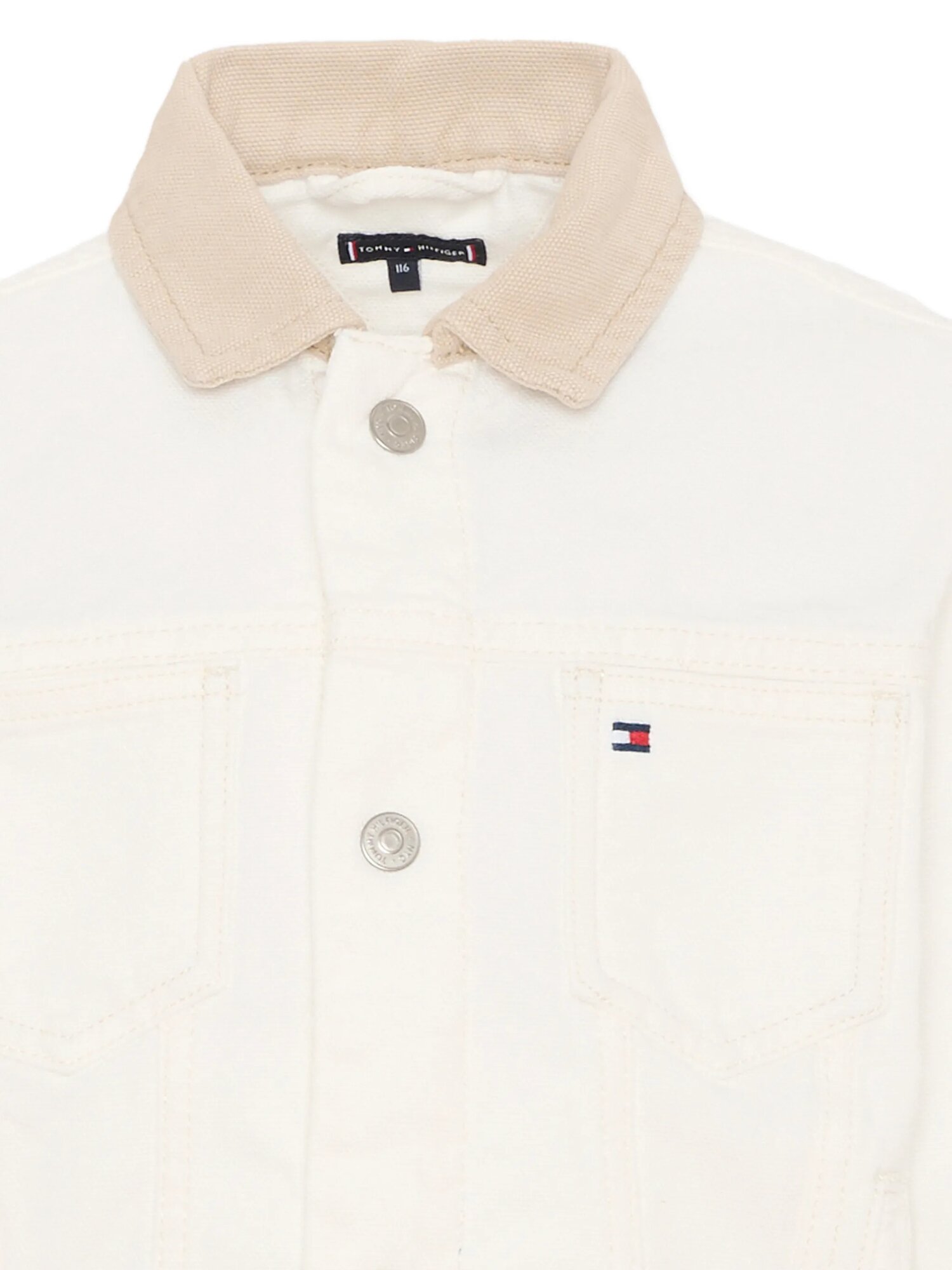 Куртка TOMMY HILFIGER, размер 152, бежевый/белый — фото 1