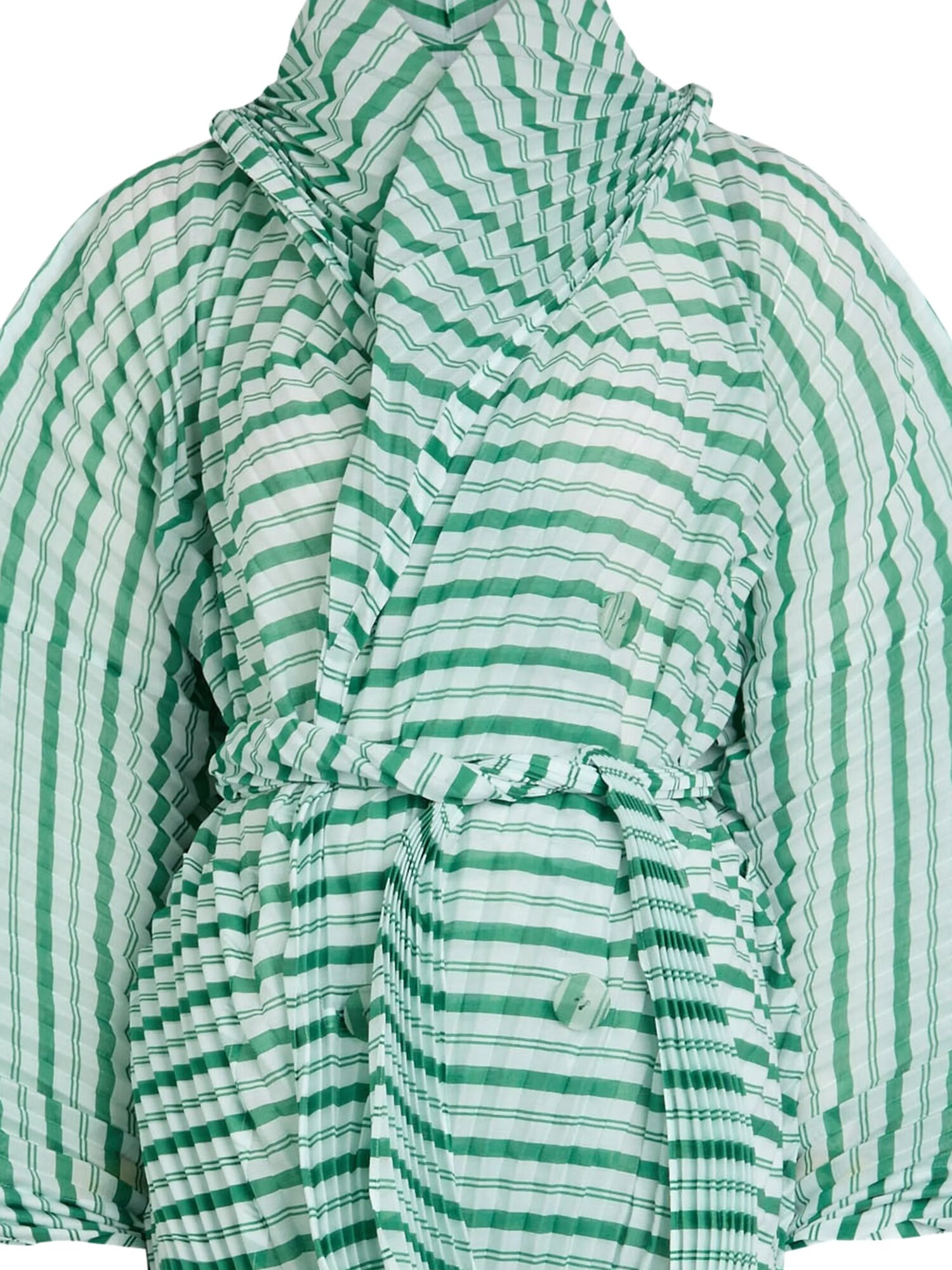 Пальто ISSEY MIYAKE Striped pleated coat, размер 44 — фото 1