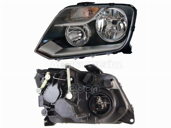 Фара Volkswagen Amarok 10-16 (Слева/ Галоген/ С электрокорректором) Sat арт. ST-441-11F6L