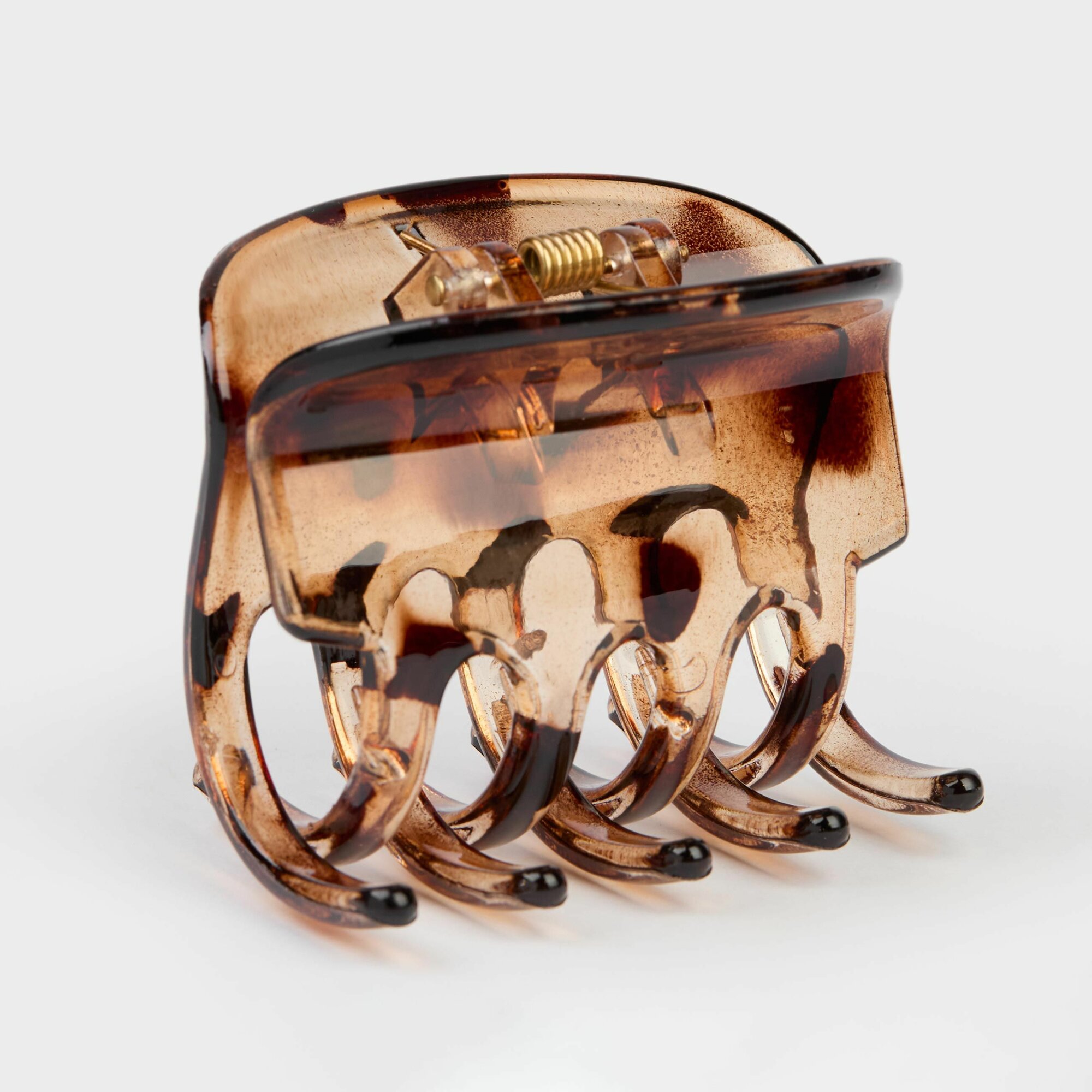 Заколка для волос, 7 см, пластик, коричневая, Крабик, Glam, Kuchenland