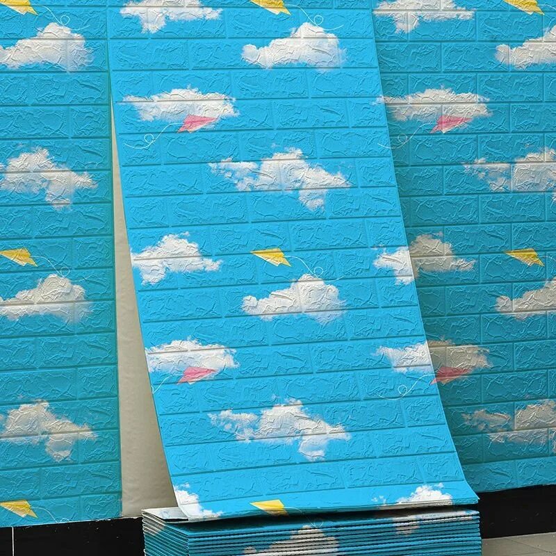 3D обои на стену "Небо с облаками", 70x300 см