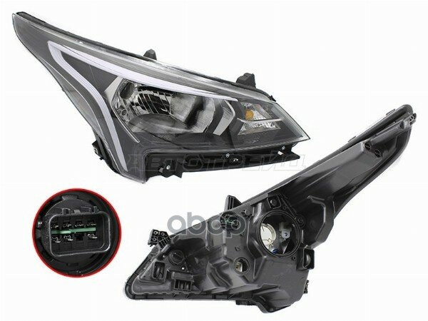 Фара Kia Rio 20-22 / Rio X-Line 20-22 (Справа/ Галоген/ ДХО/ под электрокорректор) Sat арт. ST-223-11R20R
