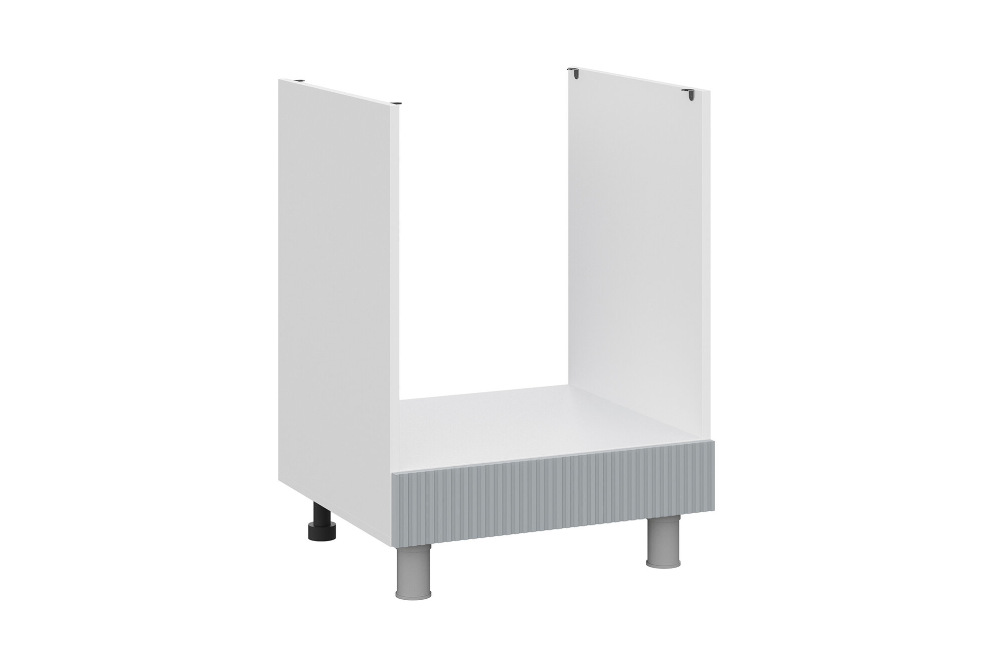 Шкаф нижний под духовку Нонтон Ритея, 60х53.8х82.4 см, белый / бирюзовая гладь