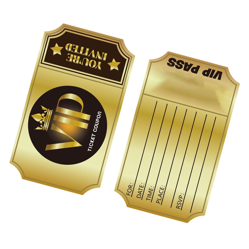 1 комплект из 100 листов, двусторонний VIP-пригласительный билет для записи на вечеринку