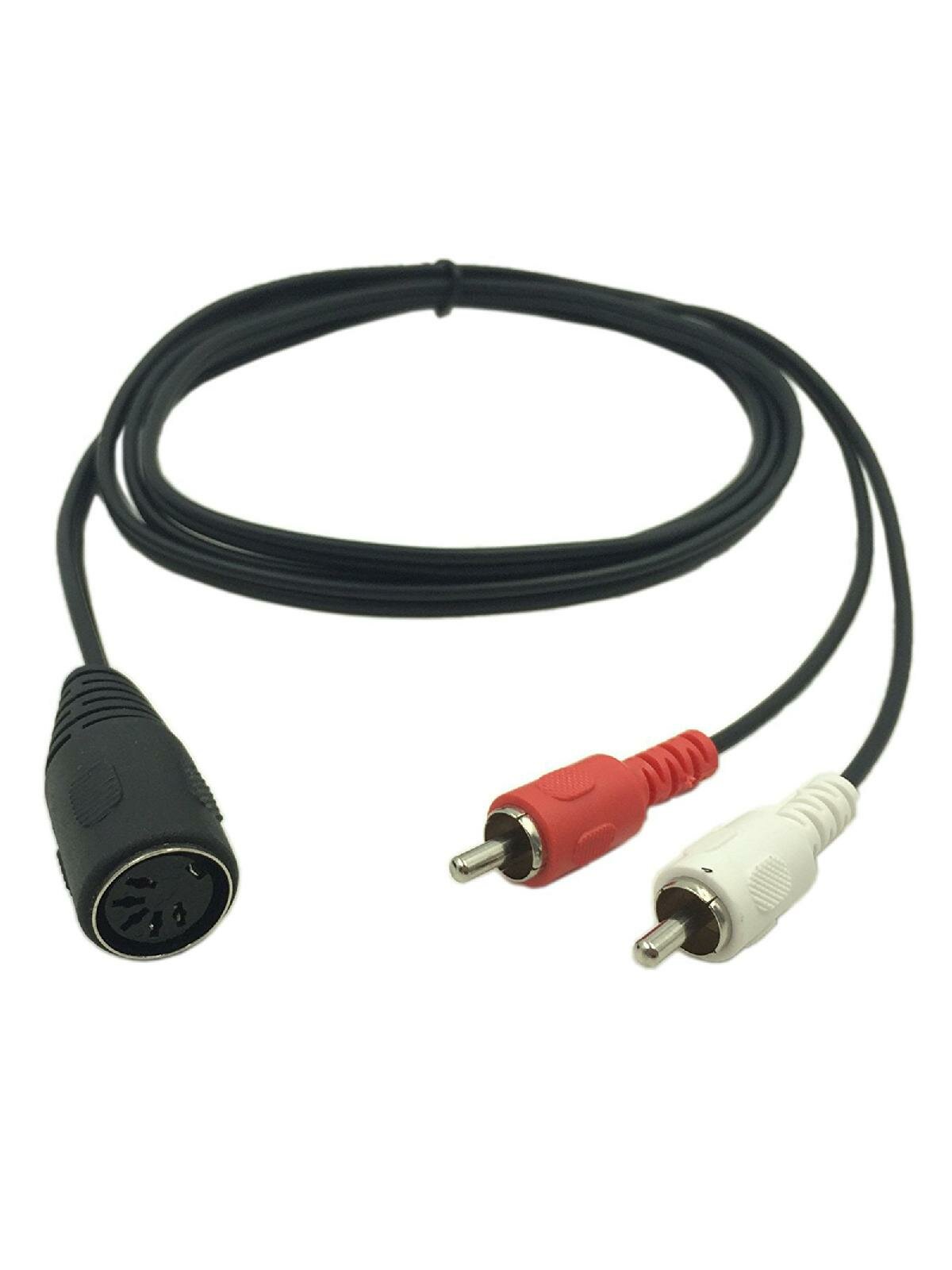 5-контактный разъем DIN для подключения кабеля-адаптера 2RCA lotus к старомодному аудиооборудованию