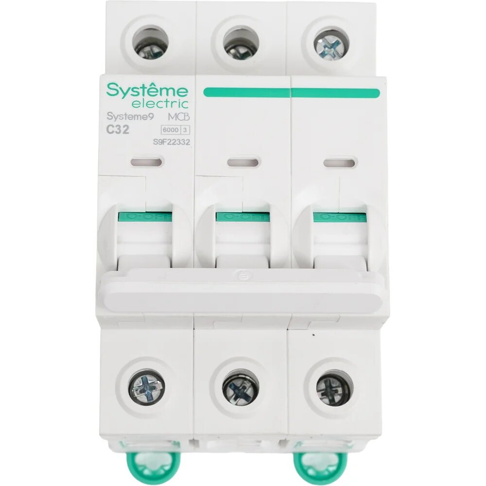 Автоматический выключатель (АВ) Systeme Electric Systeme9 хар-ка C, 32 A, 3 P, 6 kA, 400 В S9F22332
