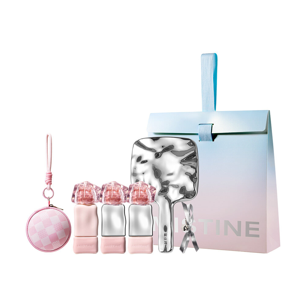 Жидкая помада женская Mistine LOVE ME в наборе Easy to Blend, оттенок Love Me Pink Me Box - J01+V02+J08