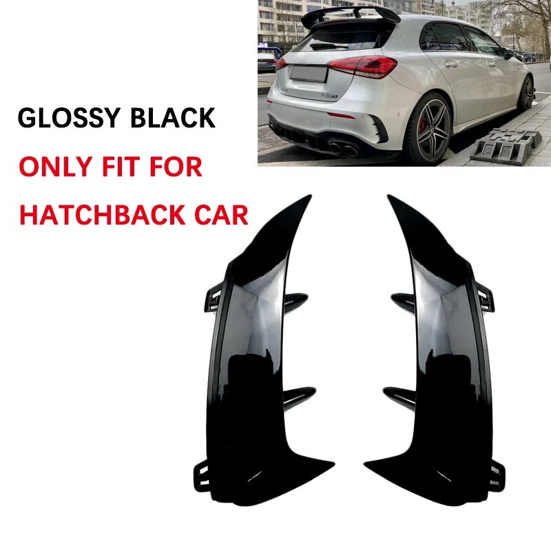Подходит для Mercedes-Benz, аксессуары CLA W177 Hatchback A45 A35 A180 A200 A220 AMG 2019, спойлер заднего бампера, боковое вентиляционное отверстие Canard Co