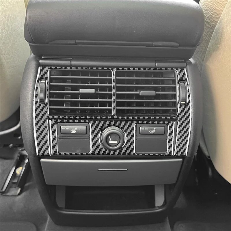 Прочно углеродное волокно для BMW X5 E53 2000-2006, задняя панель управления, вентиляционная крышка кондиционера, отделка, аксес