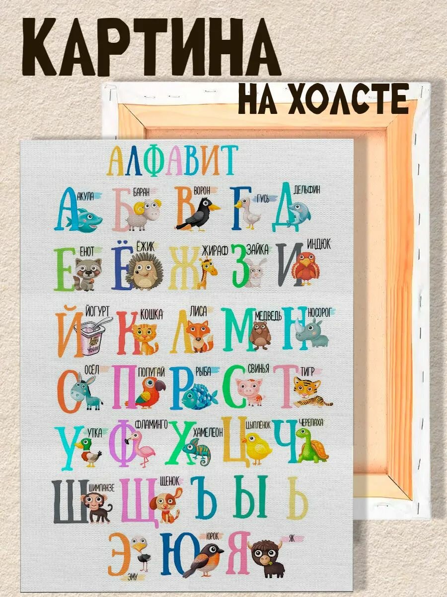 Картина на стену в детскую комнату Алфавит