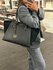 Сумка сэтчел Avril Large Pebbled Leather Top-Zip Satchel