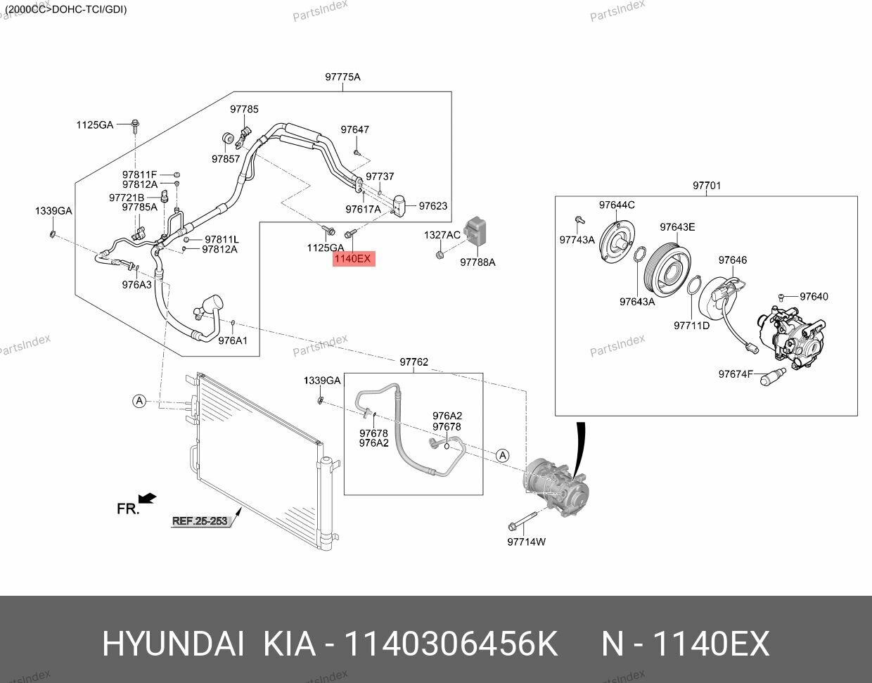 Бoлт автомобильный М6, HYUNDAI/KIA/MOBIS 1140306456K