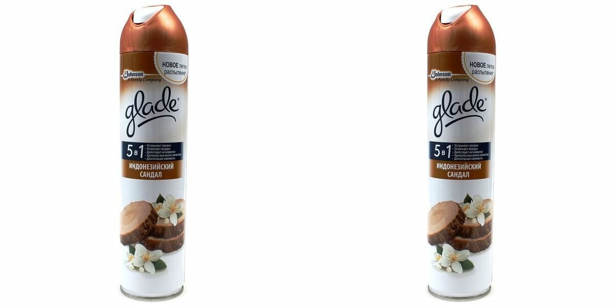 Glade Освежитель воздуха Индонезийский сандал, 300 мл, 2 шт