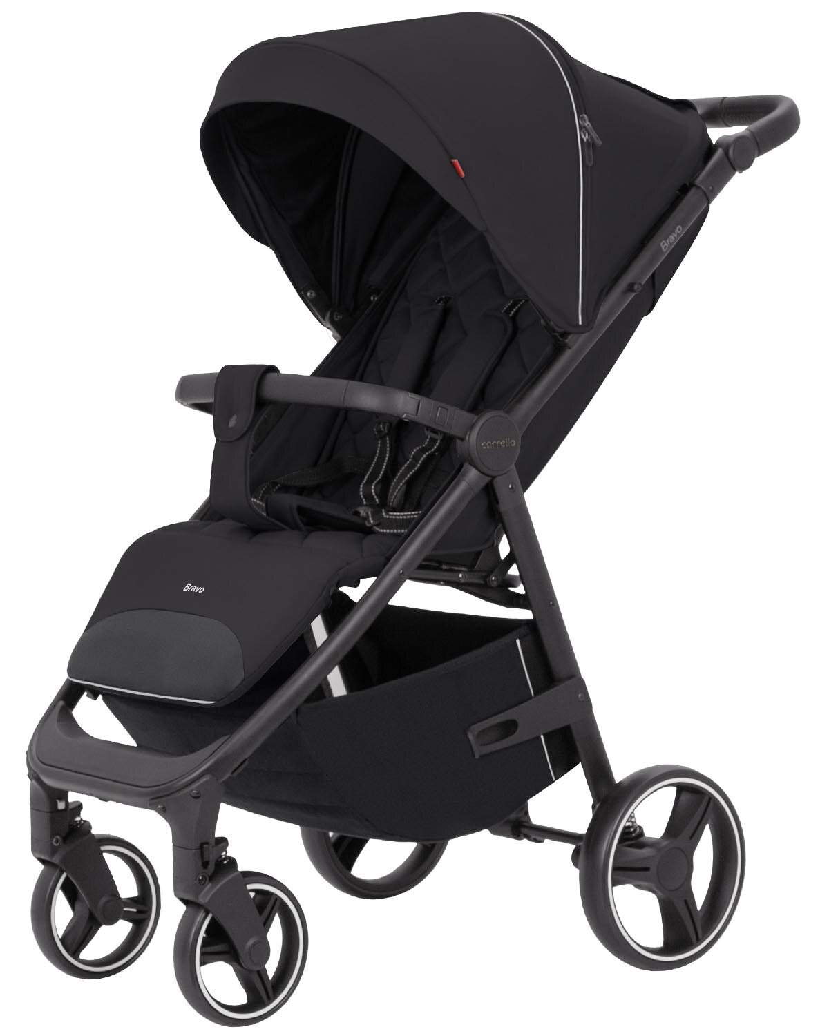 Прогулочная коляска Carrello Bravo CRL-8512 Pure Black, всесезонная, черная