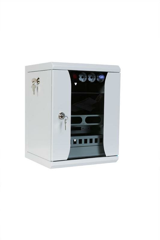 Шкаф коммутационный ШРН-8.255-10 8U 320х305мм передн. двер. стеклян. сер. ЦМО 1134916