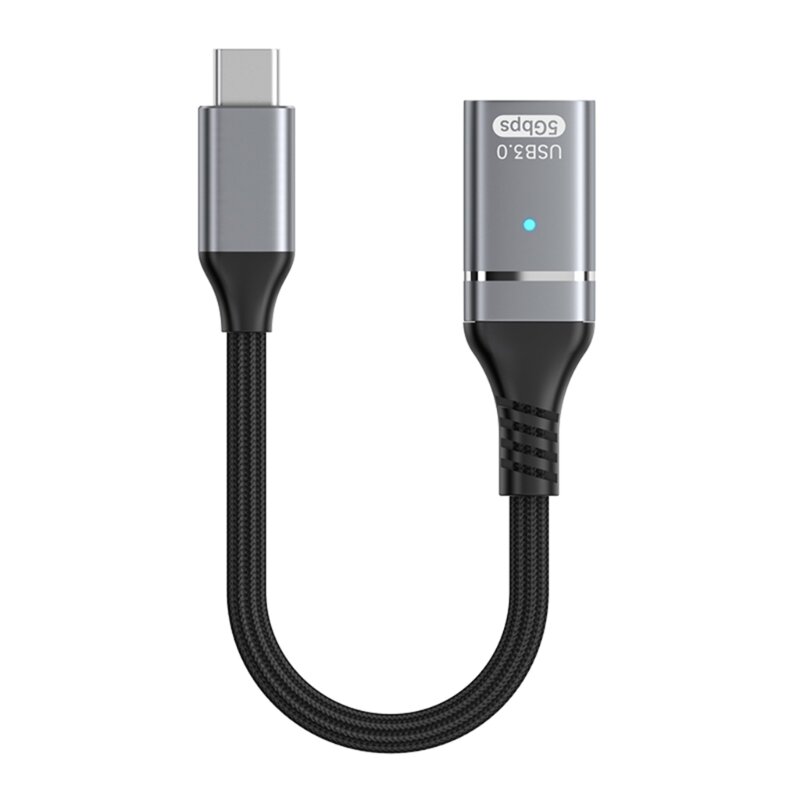 Кабель для передачи данных Type c с интерфейсом USB3.0 OTG-серый