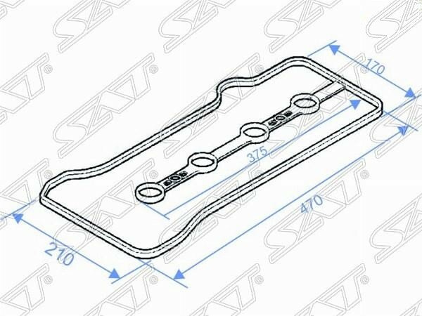 Прокладка клапанной крышки SAT K11213-28041 TOYOTA WISH, PREMIO, OPA 1AZFSE 01-