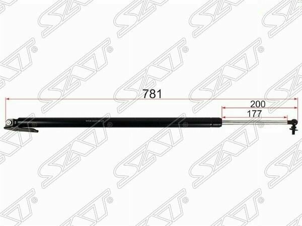 Амортизатор крышки багажника SAT ST-MR181463 Mitsubishi Delica 94-07 / Space Gear 94-07 левый