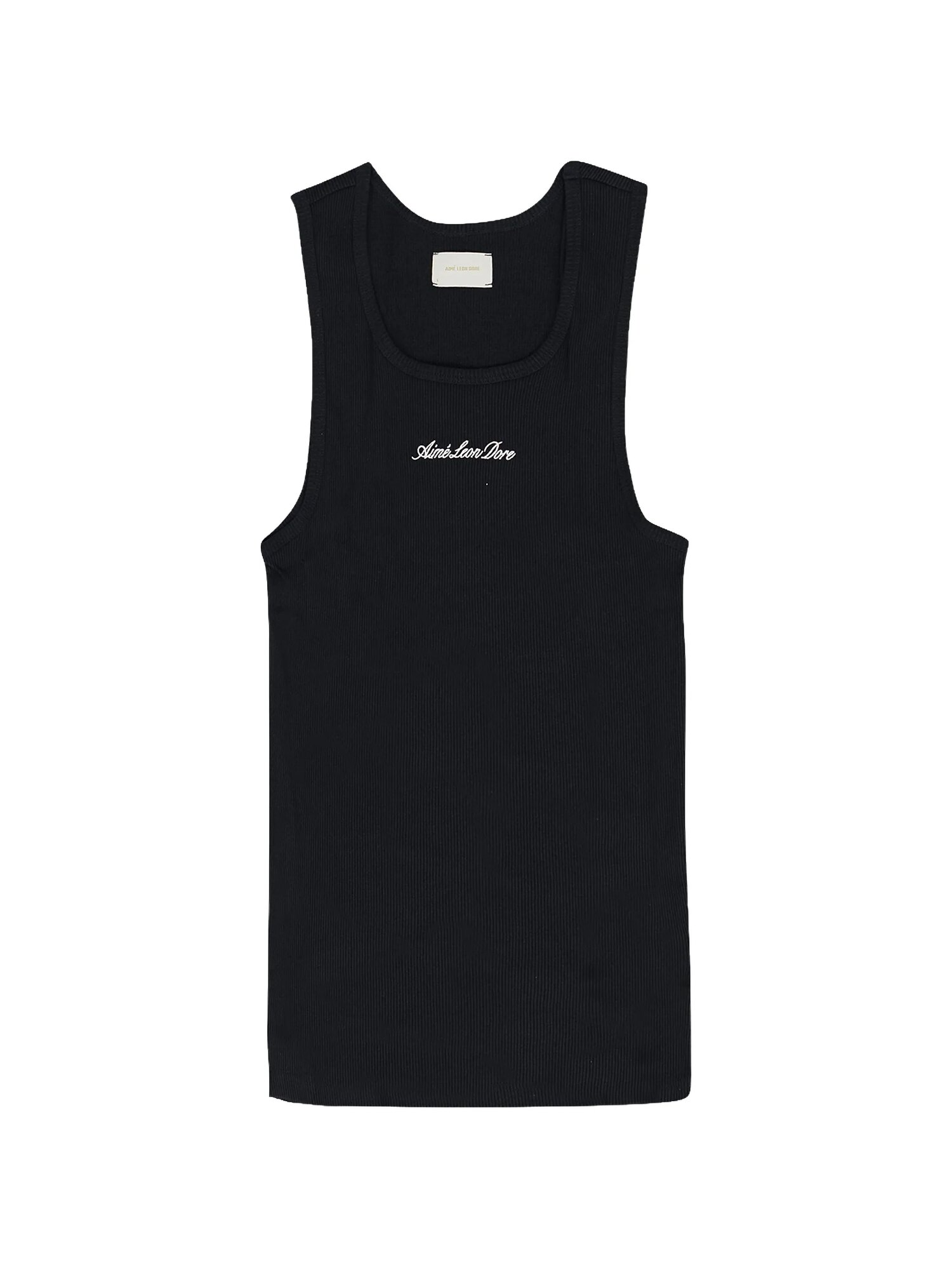 Топ Embroidered-logo ribbed tank top