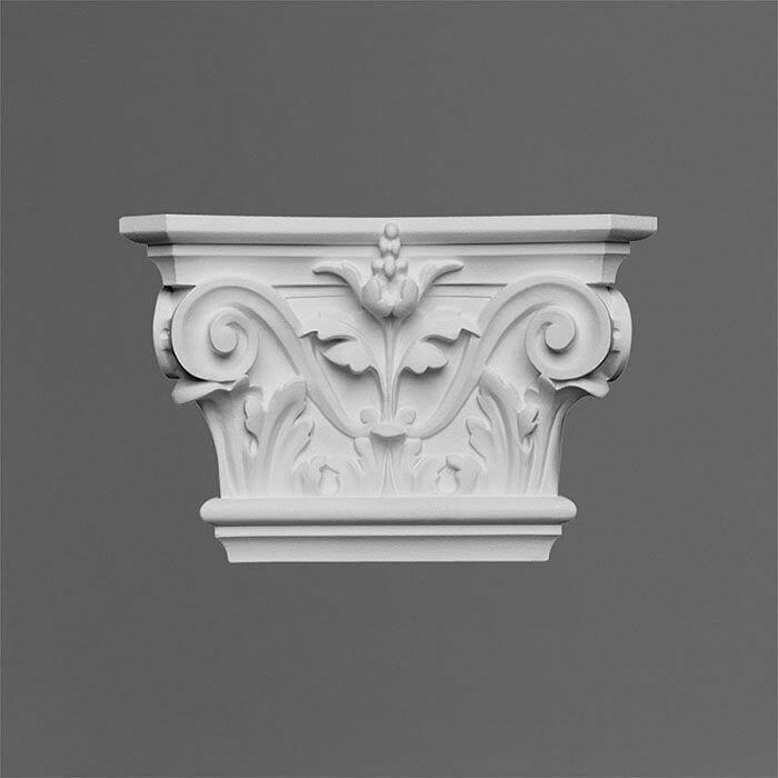 Капитель Orac Decor K201 Д22.8xШ6.2xВ14.9 см Лепнина из Полиуретана / Орак Декор